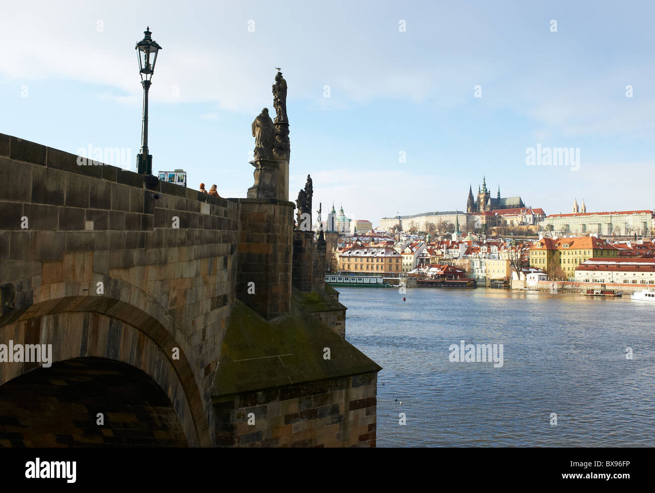 Prague Castle, Charles Bridge, Vltava river, Czech Republic Stock Photo - Alamy