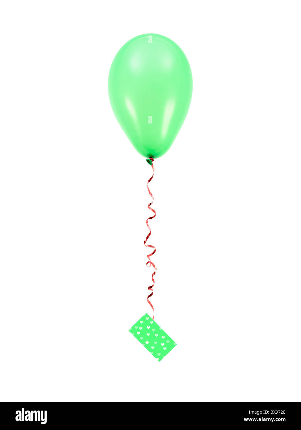 Green balloons isolated against a white background Stock Photo - Alamy