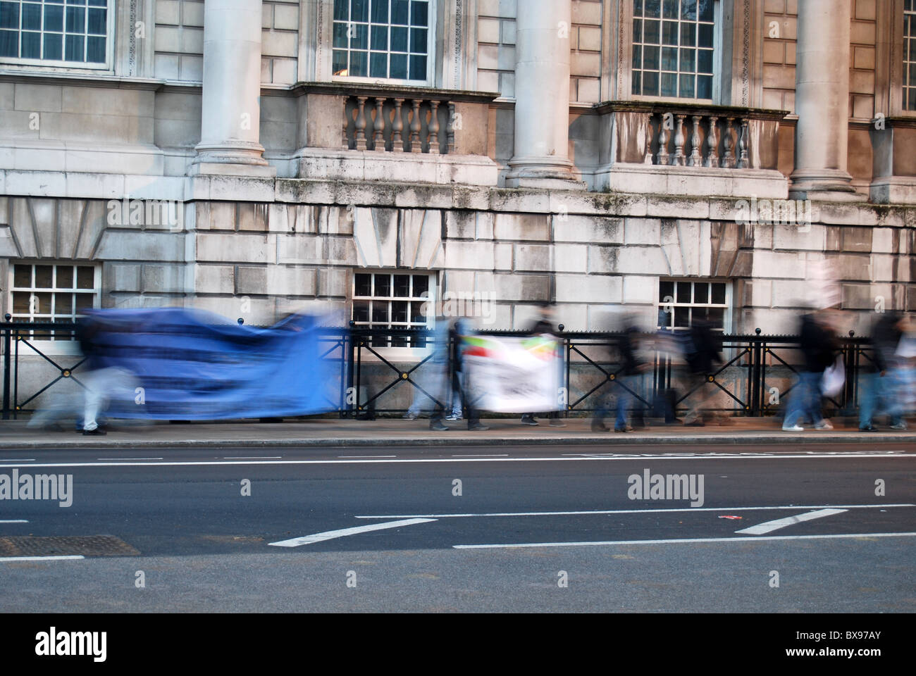 Student Protest Uk Riot Whitehall Parliament Stock Photo - Alamy