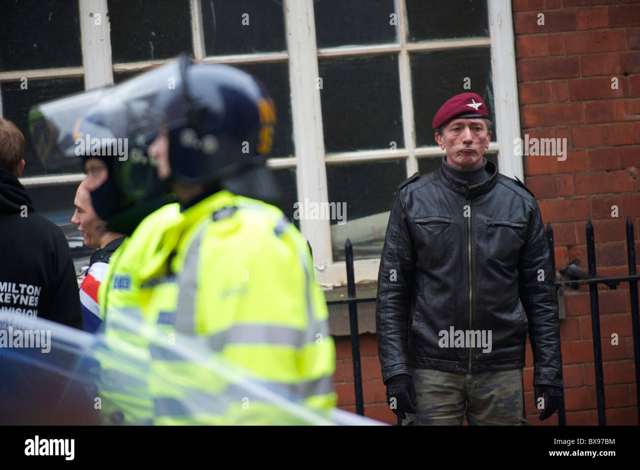 Members of the English Defence League (EDL) protest in Leicester ...