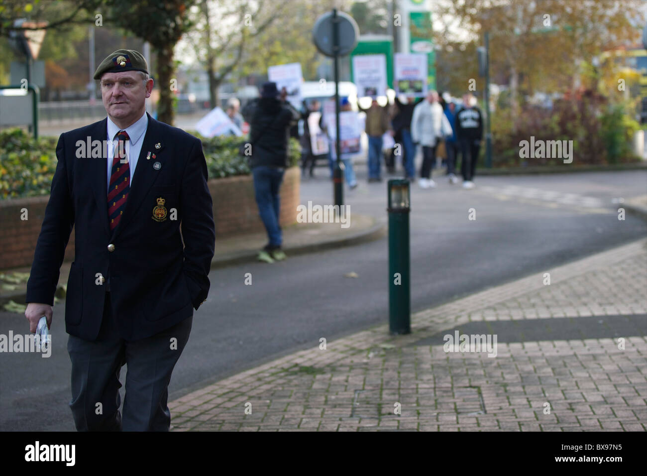 English Defence League (EDL) supporters gather in support of leader ...