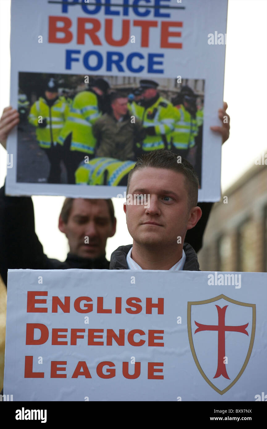 English Defence League (EDL) leader Tommy Robinson, also known as ...