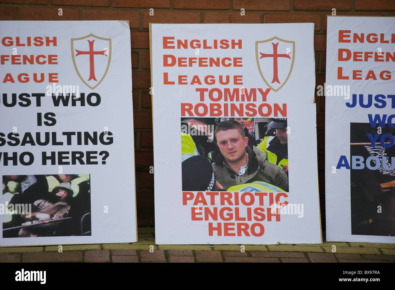 English Defence League (EDL) supporters gather in support of leader ...