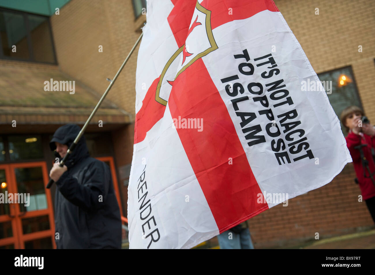 English Defence League (EDL) supporters gather in support of leader ...