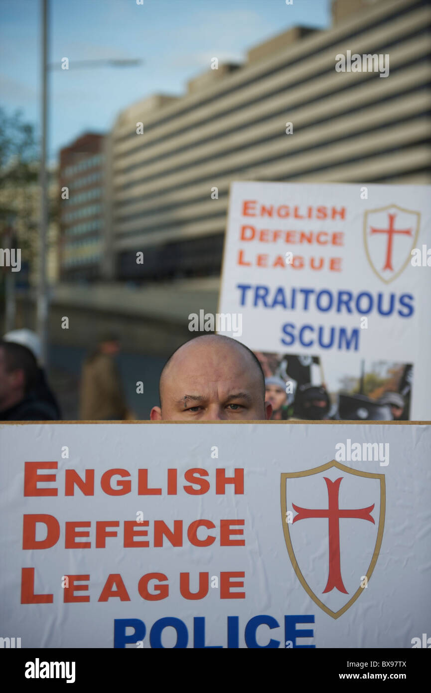 English Defence League (EDL) supporters gather in support of leader ...