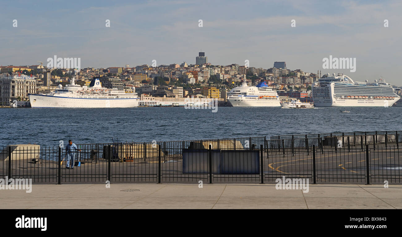 Cruise ships docked in Galata, Istanbul, Turkey 100919 36429 Stock ...