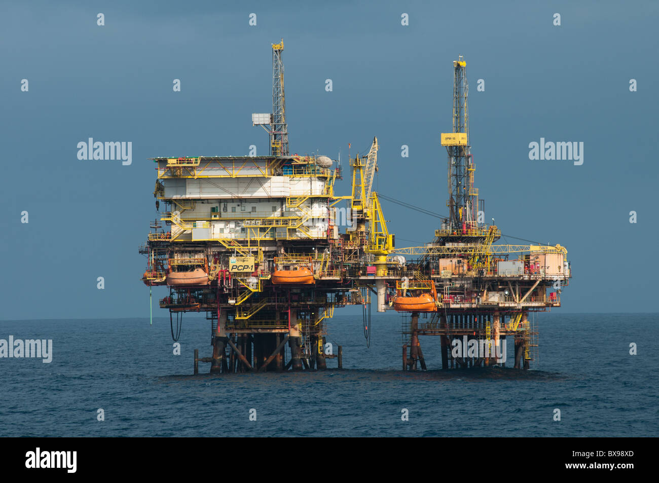 Offshore oil rig PCP-1, from brazilian oil company Petrobras. Campos ... Offshore oil rig PCP-1, from brazilian oil company Petrobras. Campos ...