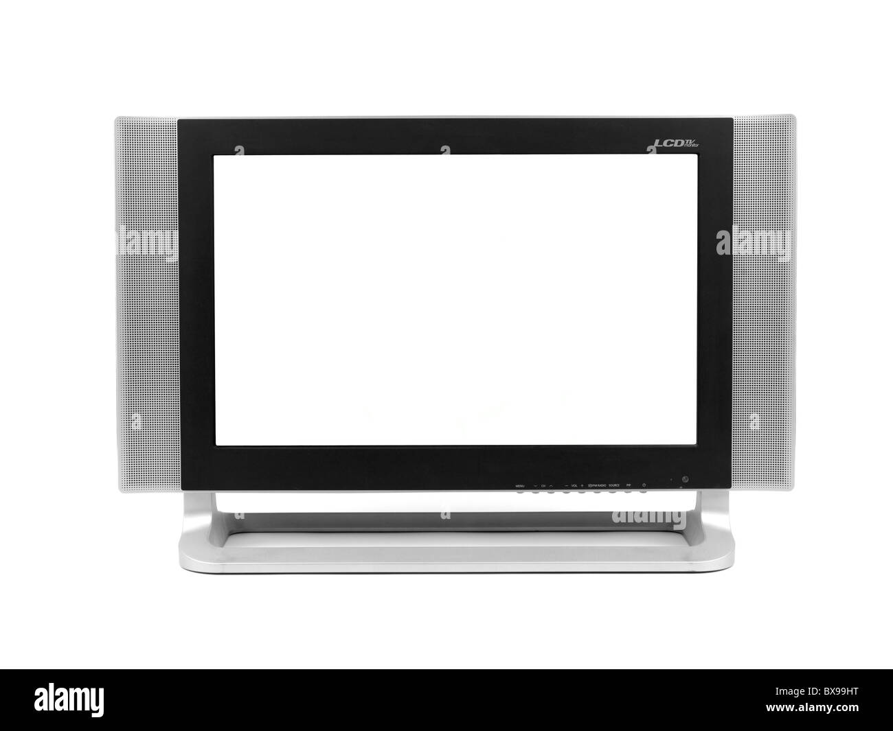 A LCD TV monitor isolated against a white background Stock Photo - Alamy