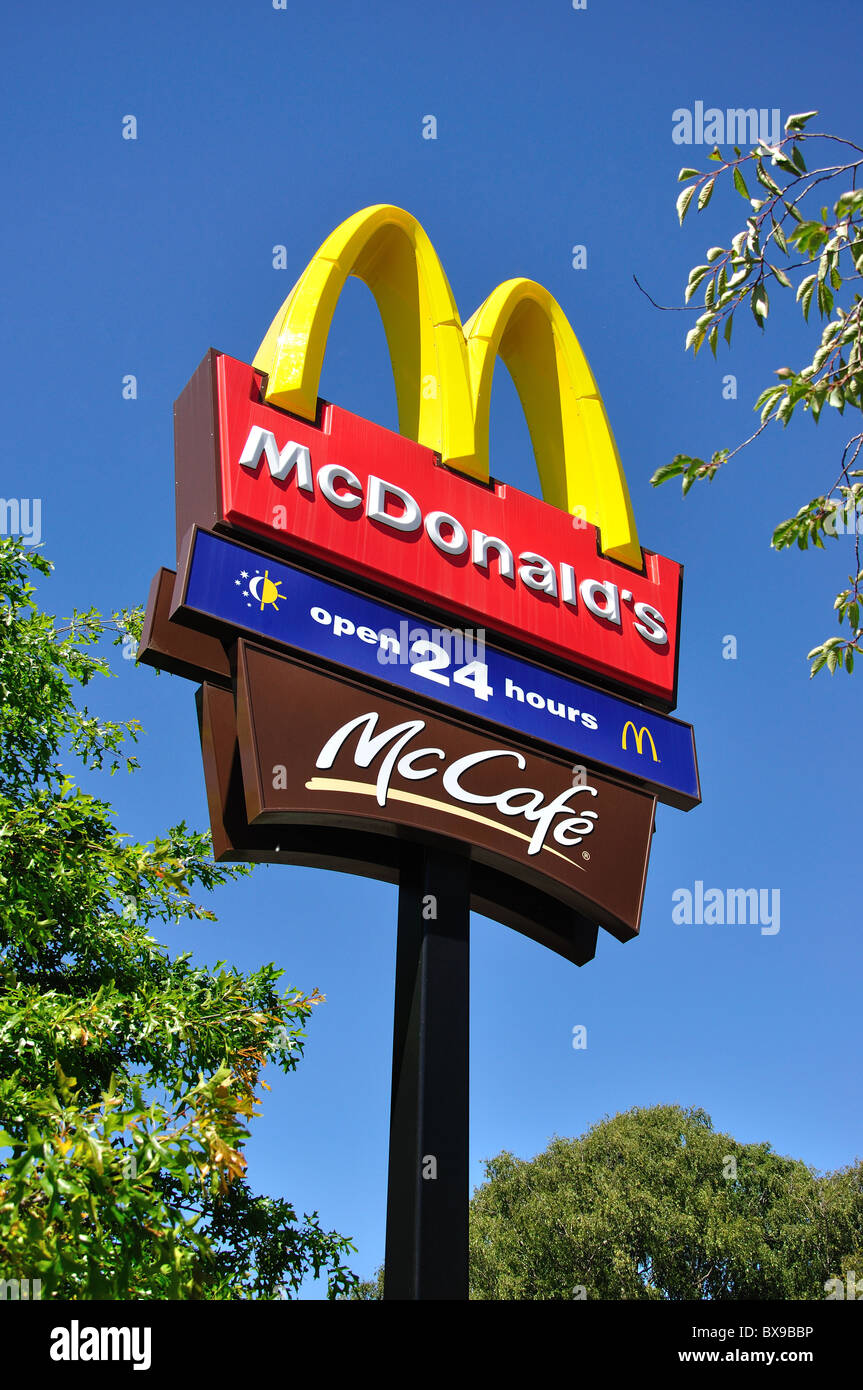 McDonald's Restaurant sign, Colombo Street, Sydenham, Christchurch ...