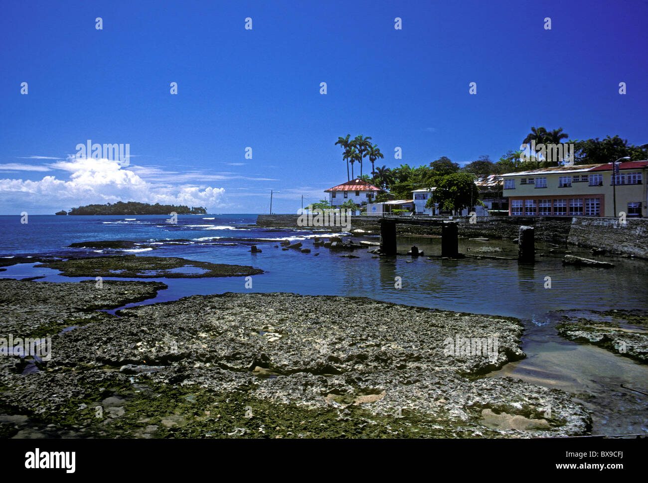 Caribbean Sea, city of Puerto Limon, Limon Province, Costa Rica ...
