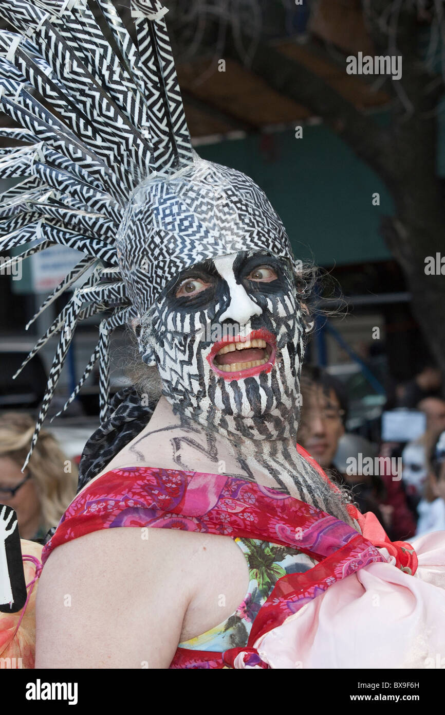 A man in an outrageous home-made costume at the 2010 Greenwich Village ...