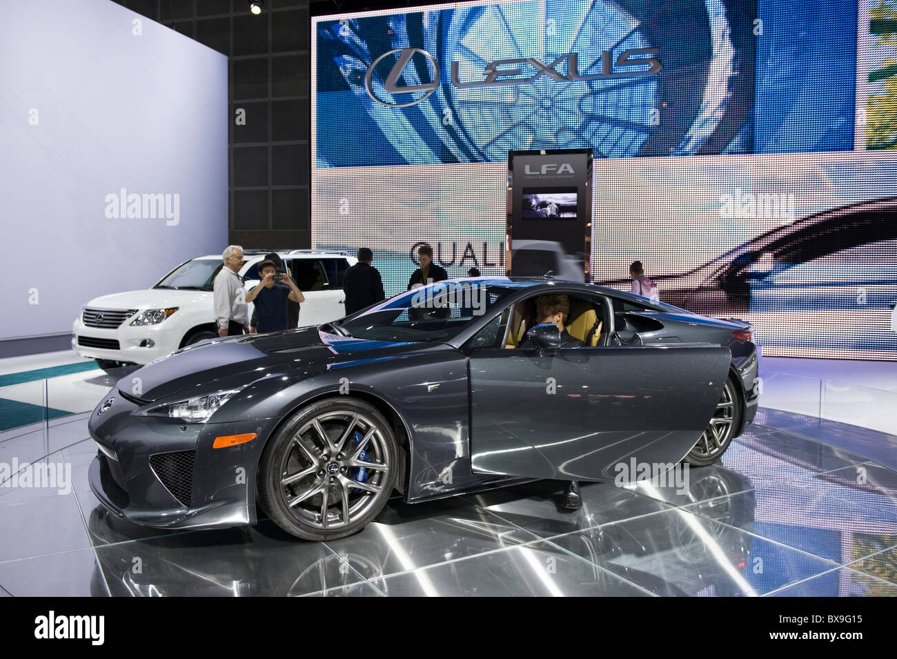 Lexus LFA at the 2010 LA Auto Show in the Los Angeles Convention Center ...
