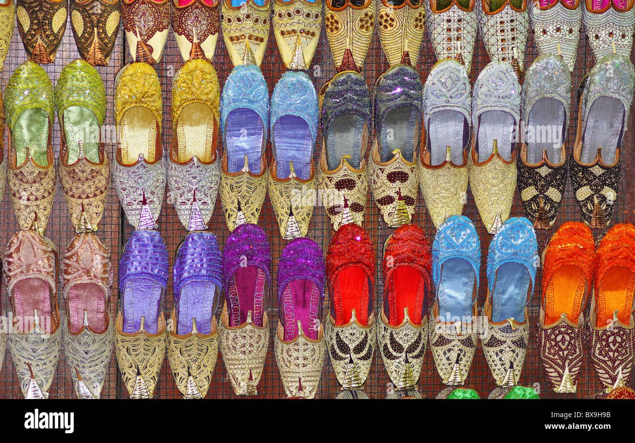 Beaded Indian shoes Stock Photo - Alamy