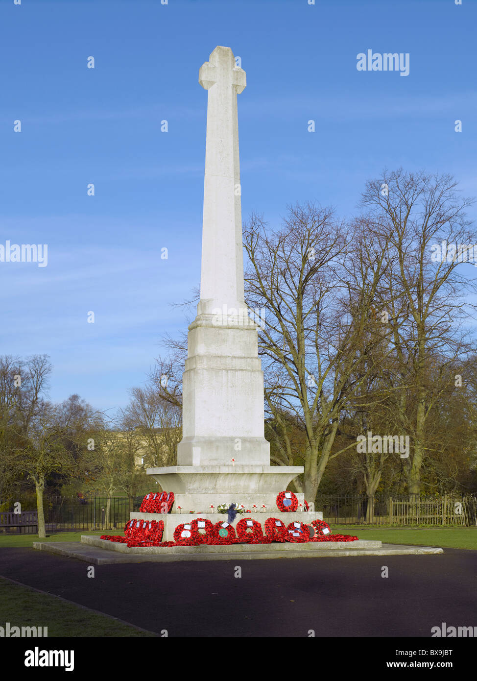 Remembrance Day poppy wreaths poppies at the Memorial gardens York ...