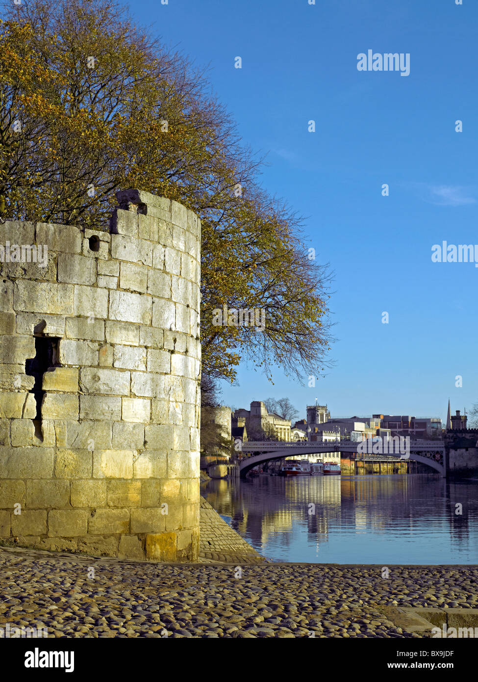Marygate Tower by the River Ouse in autumn York North Yorkshire England ...