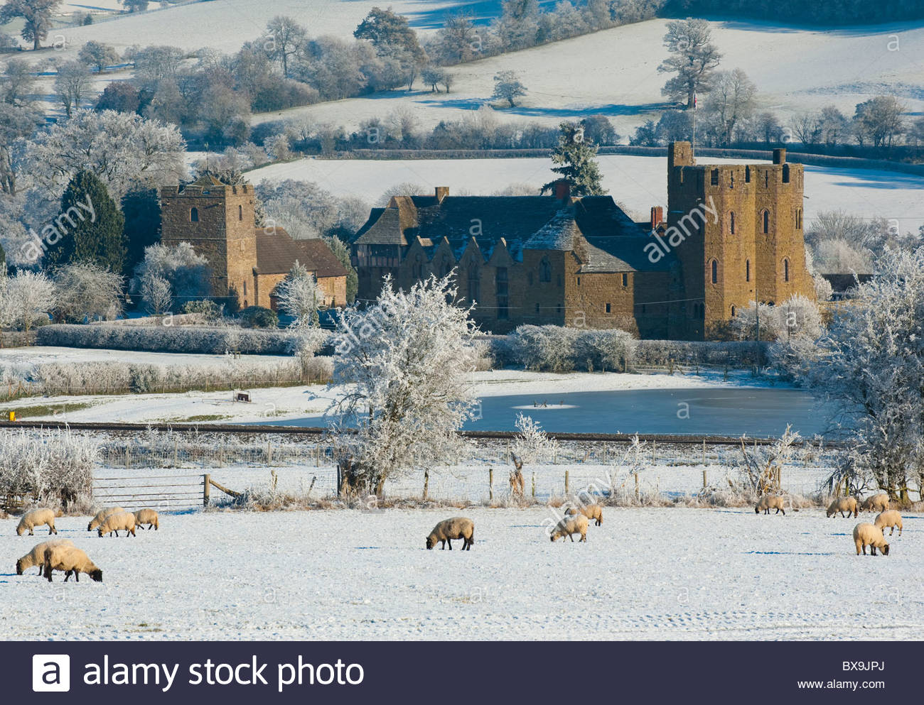Medieval Fortified Manor Stokesay Castle Stock Photos & Medieval ...