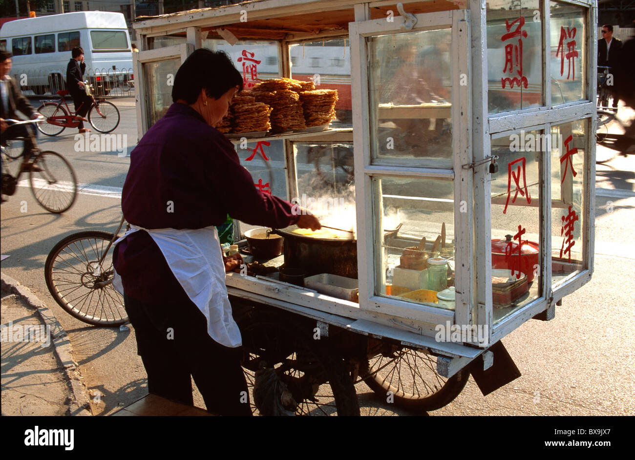 Foodstall with Pancakes (JianBing), Beijing Stock Photo - Alamy