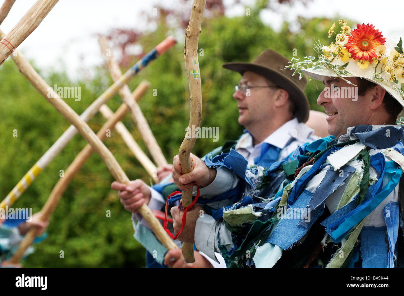 Morris dancers with sticks hi-res stock photography and images - Alamy