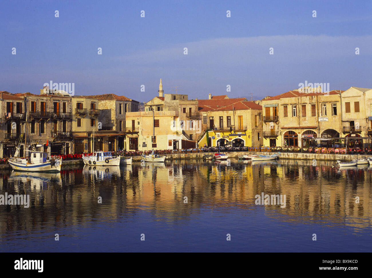 Crete, Rethymnon Harbour Stock Photo - Alamy