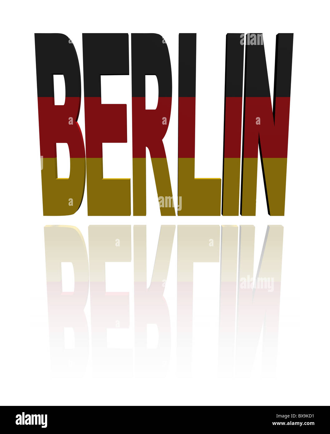 Berlin text with Germany flag illustration Stock Photo - Alamy