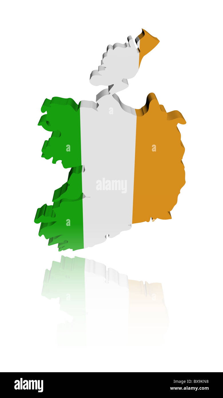 Ireland irish flag map hi-res stock photography and images - Alamy