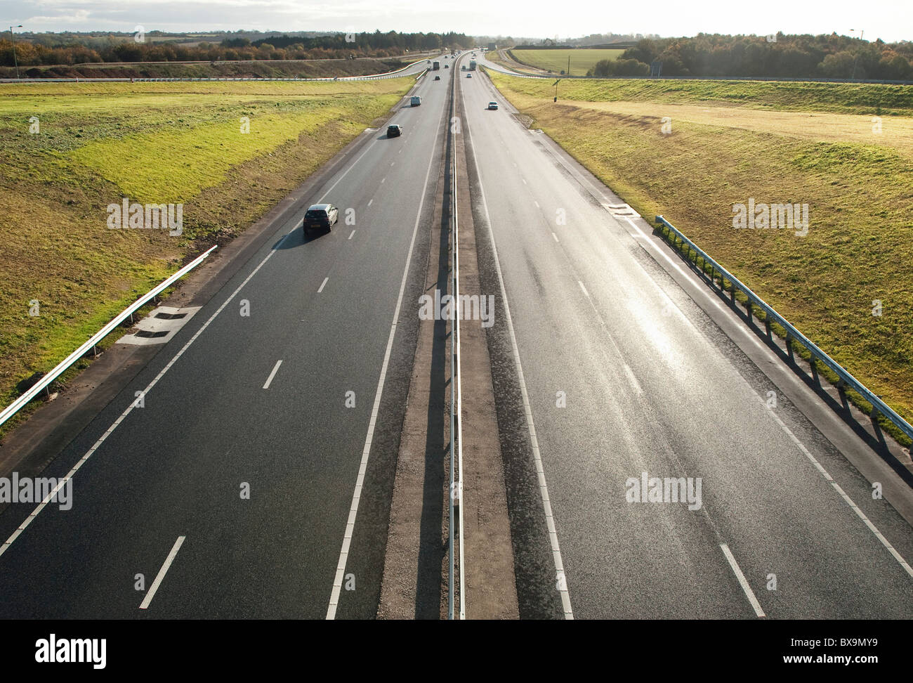 Revamped Haughley Bends Junction on the A14 Stowmarket Suffolk UK Stock ...
