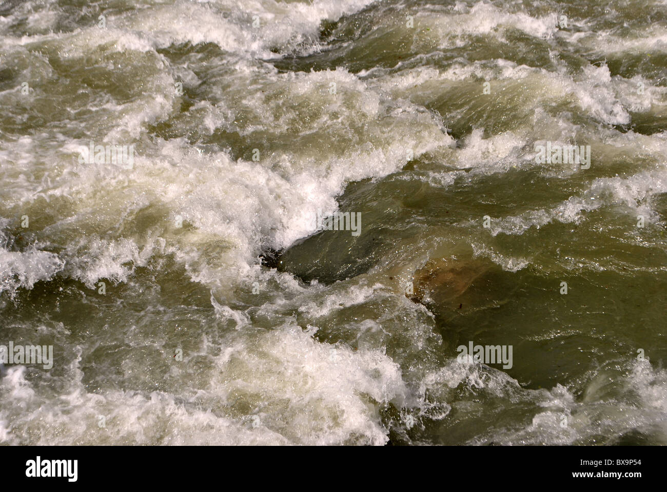 River with waterfall and white foam Stock Photo - Alamy