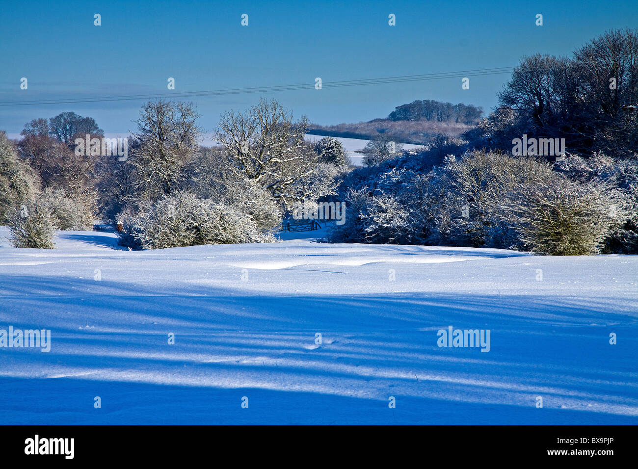 Wolds Winter Wonderland Snow over Raithby Stock Photo - Alamy