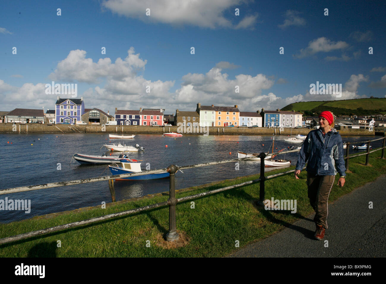 Aberaeron , Wales on the Cardigan Bay Coast Stock Photo - Alamy