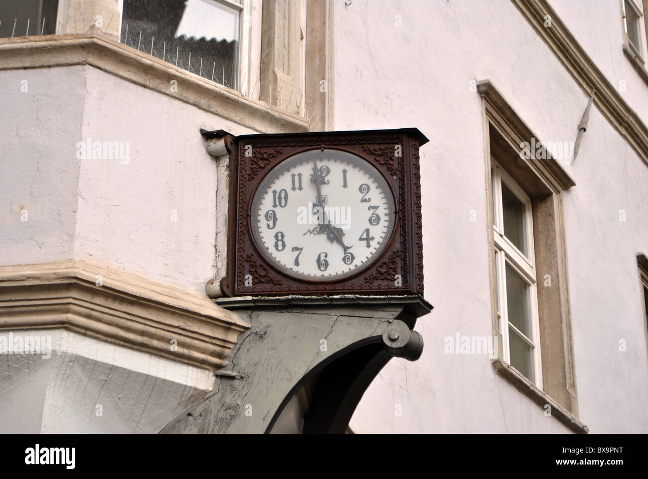 antique clock in Tyrolean style Stock Photo - Alamy