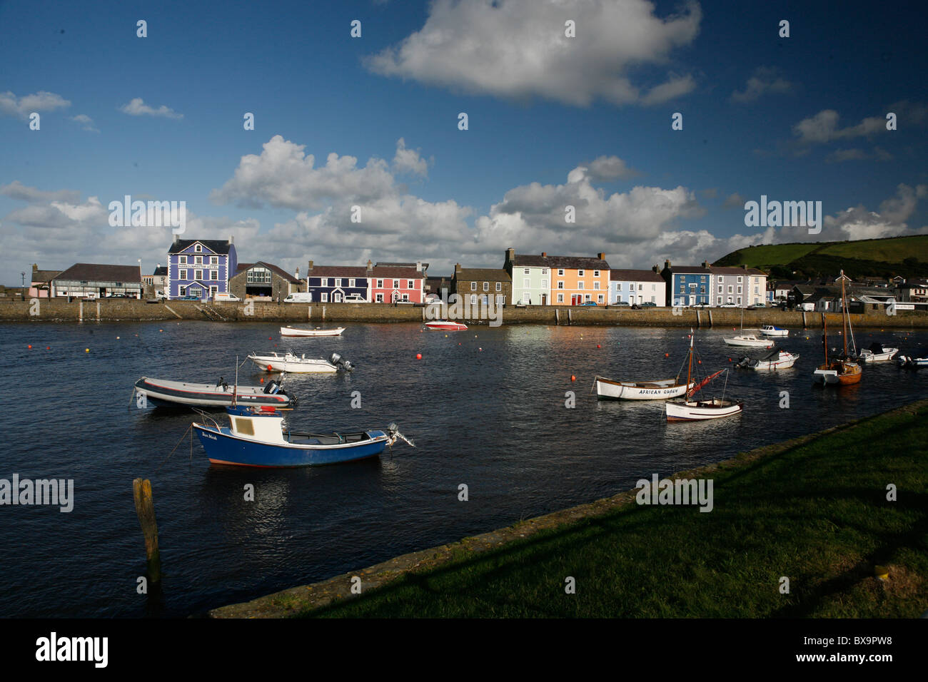 Aberaeron , Wales on the Cardigan Bay Coast Stock Photo - Alamy