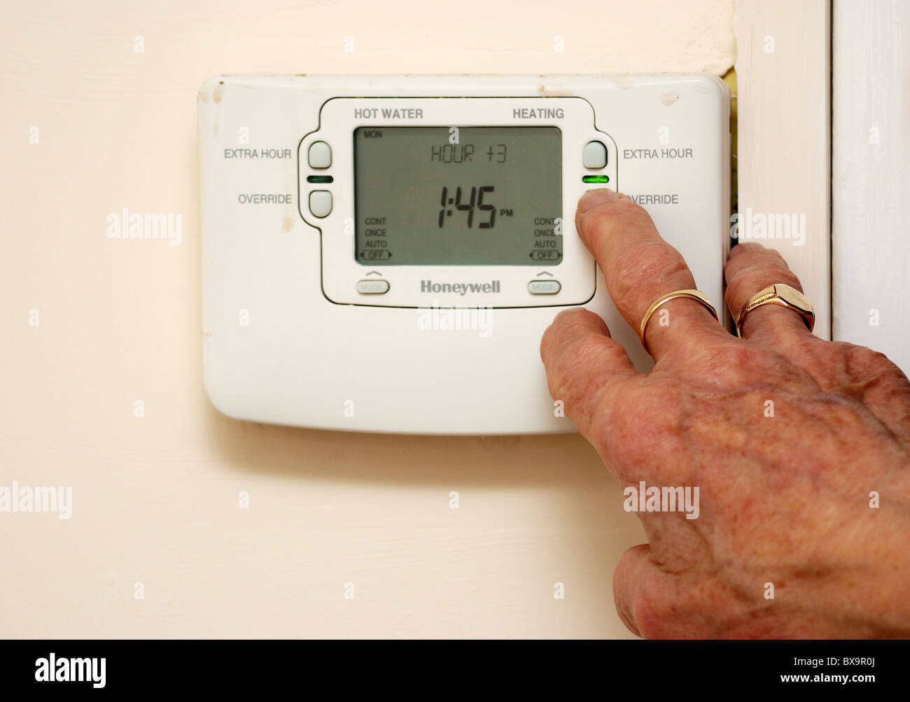 Operating central heating control unit hi-res stock photography and ...