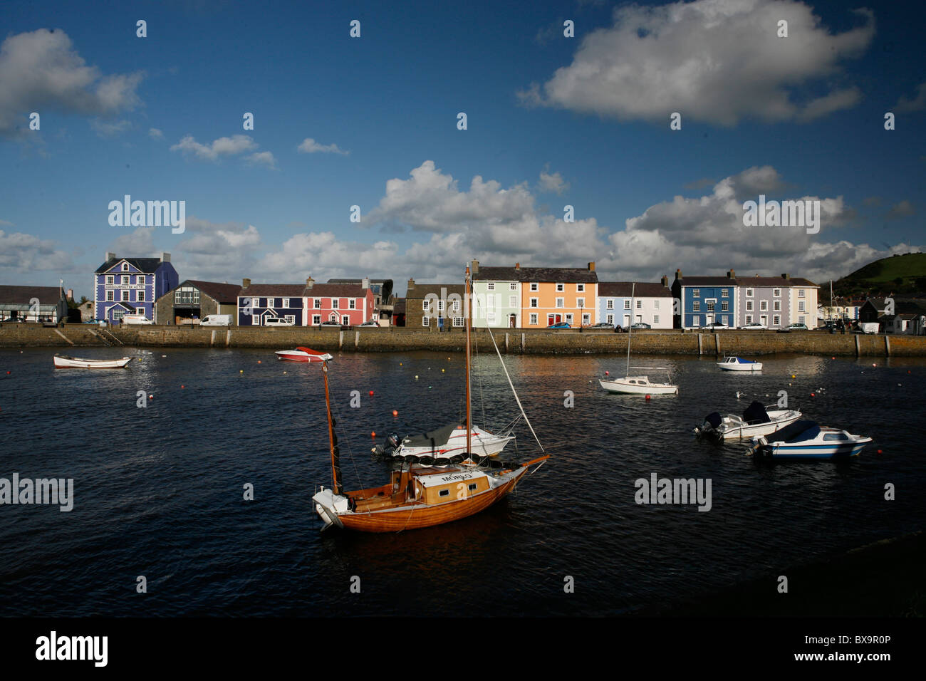 Aberaeron , Wales on the Cardigan Bay Coast Stock Photo - Alamy