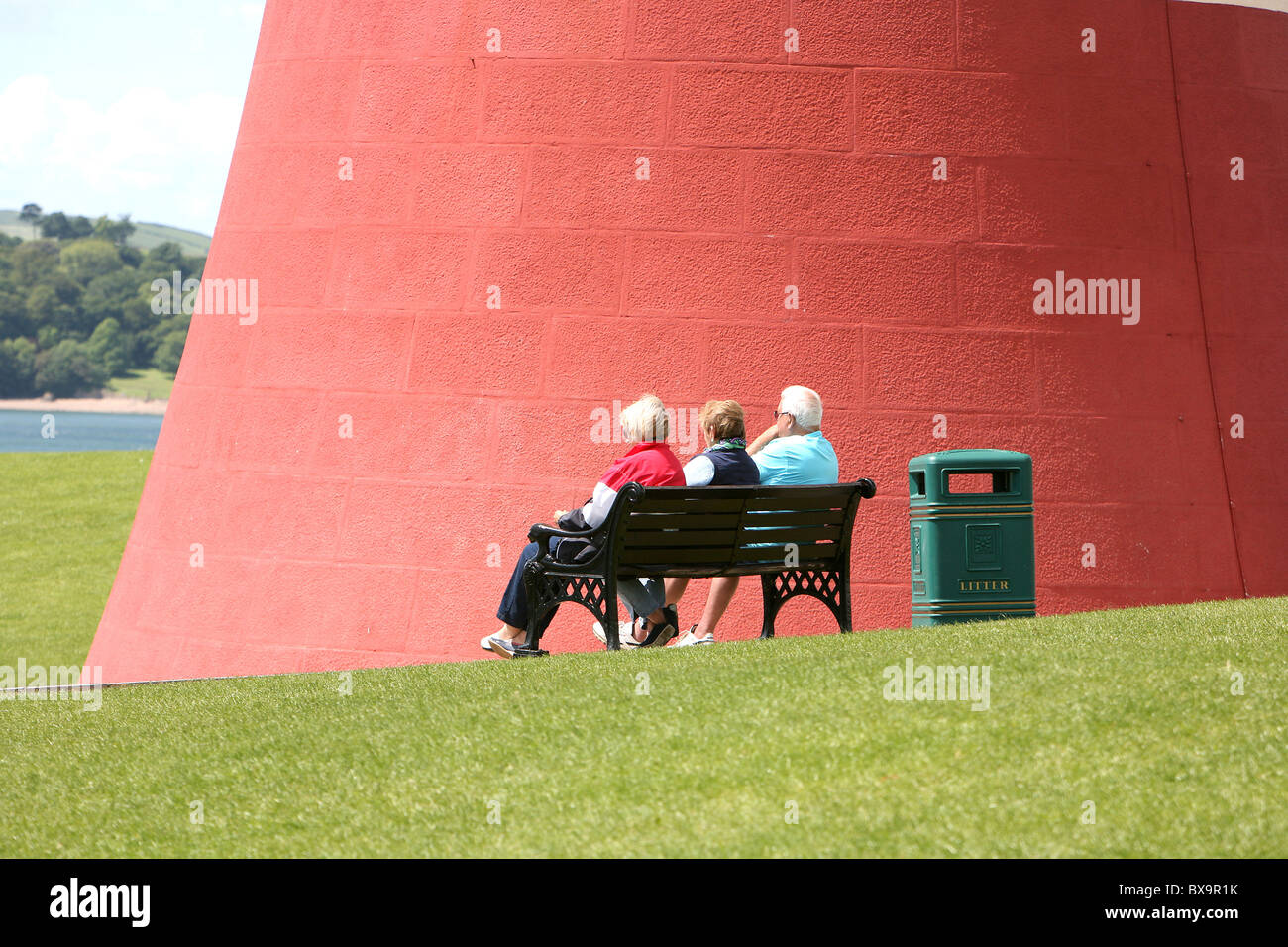 Elderly people sit and watch the sea Stock Photo - Alamy