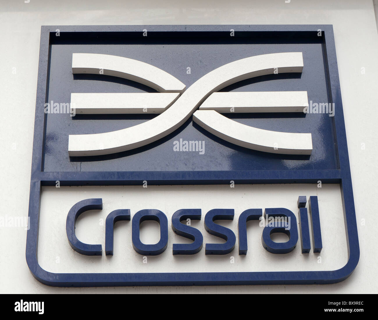 Crossrail sign and logo in London Britain Stock Photo - Alamy