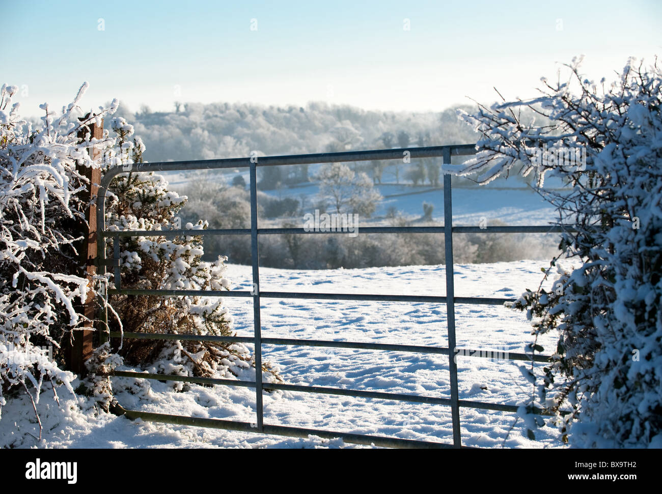 Farmland gate hi-res stock photography and images - Alamy