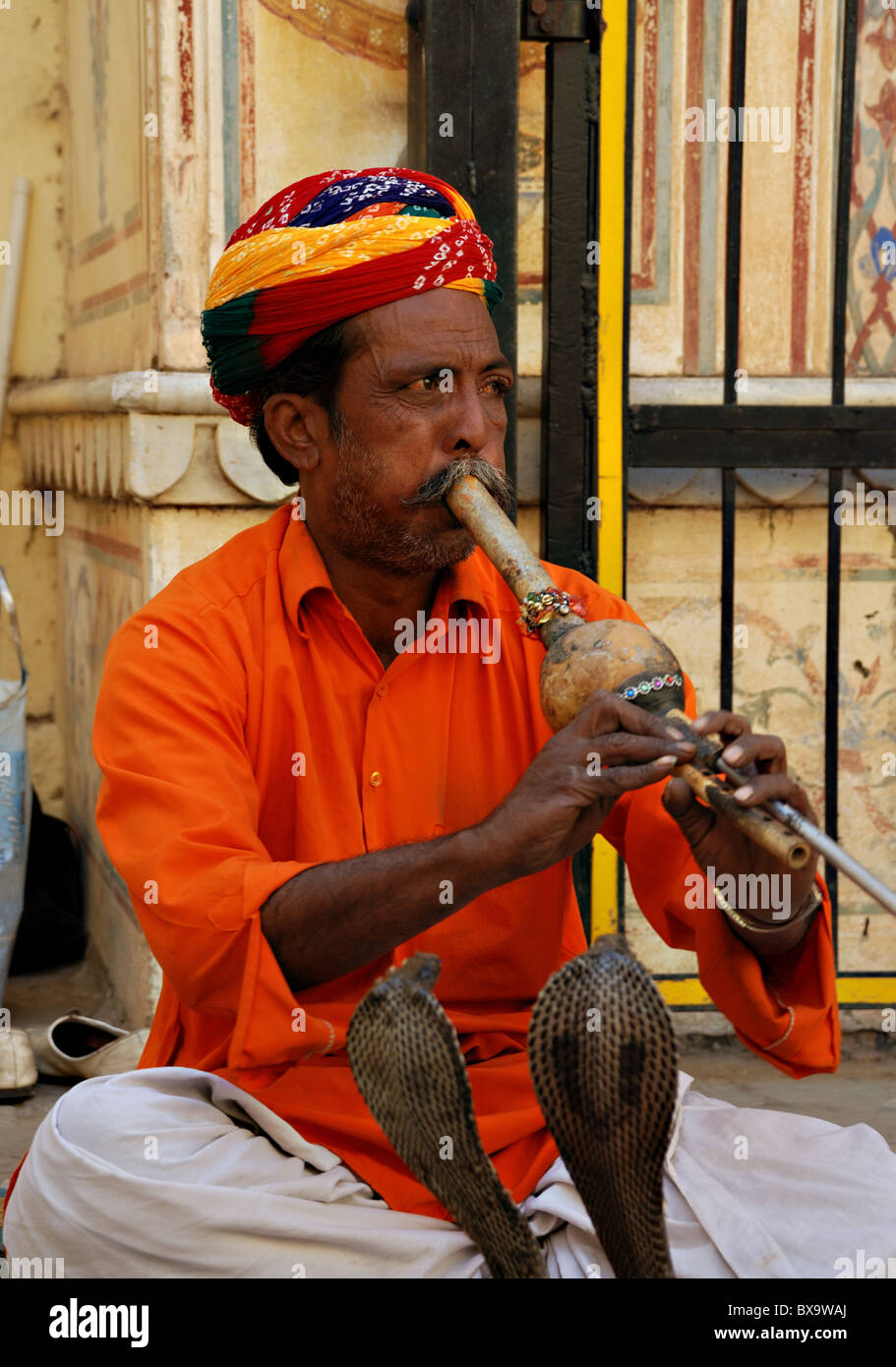 Snake Charmer With Flute And Snakes High Resolution Stock Photography ...