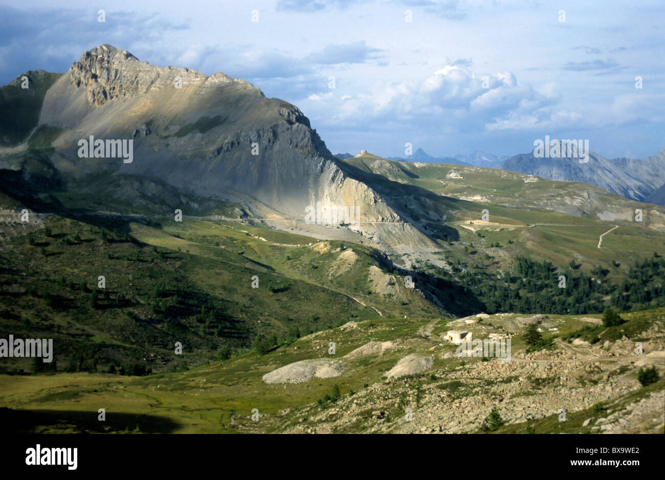 Mountains in the Col du Granon pass, French Alps, France Stock Photo ...