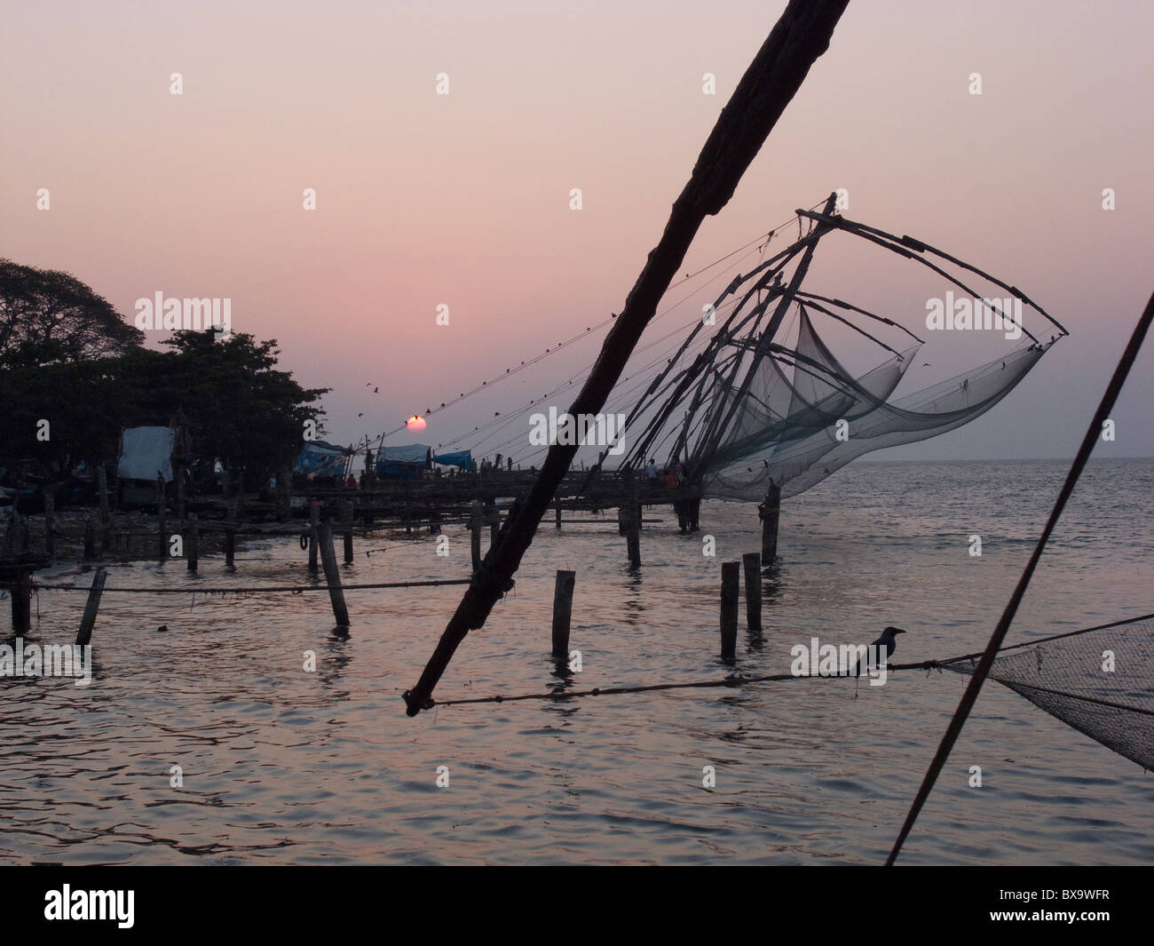 Chinese fishing nets Cochin Stock Photo - Alamy
