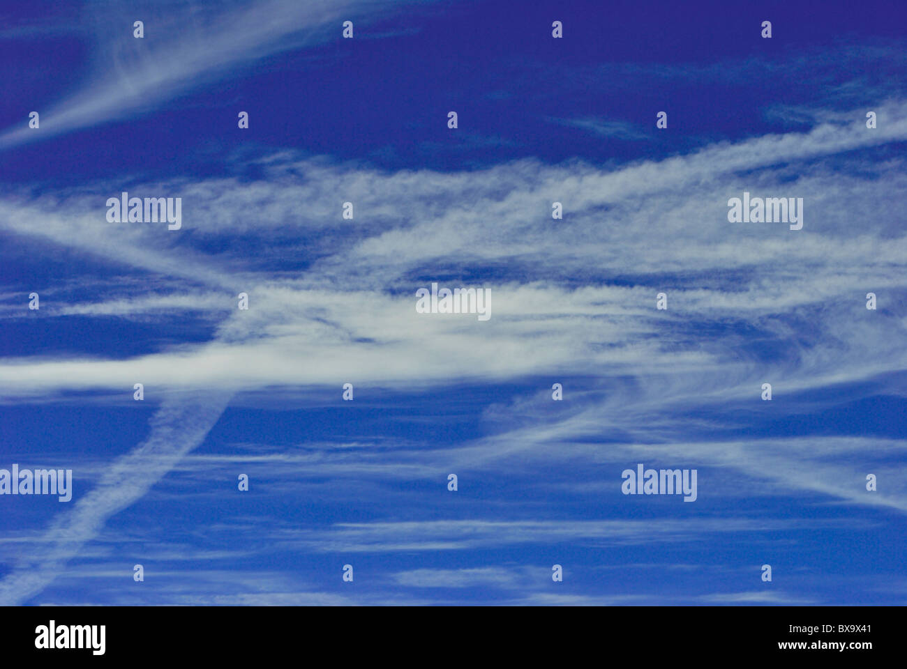 texture sky clouds with white stripes Stock Photo - Alamy