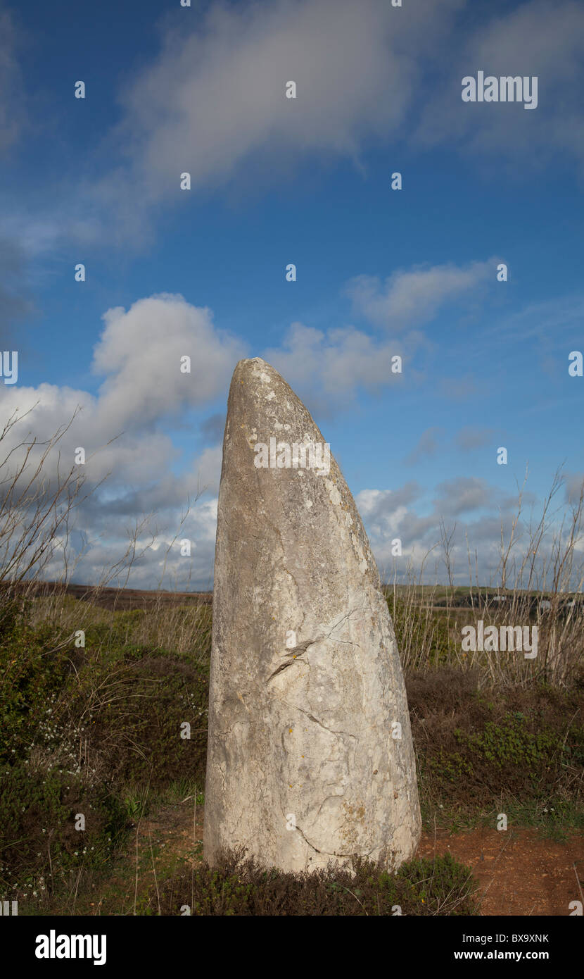 Prehistoric Menhir Algarve Stock Photo - Alamy