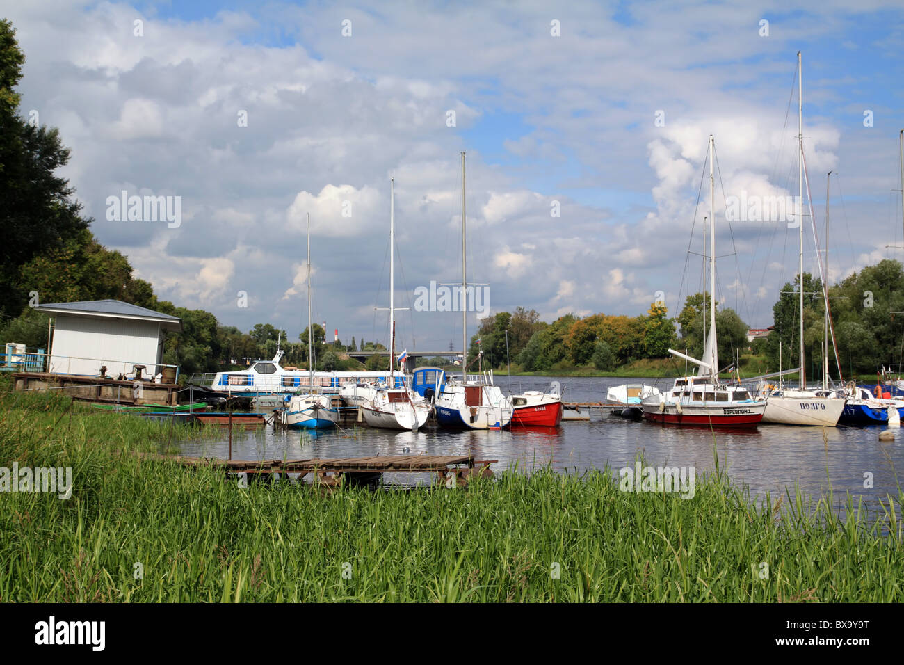 sailboats on quay Stock Photo - Alamy