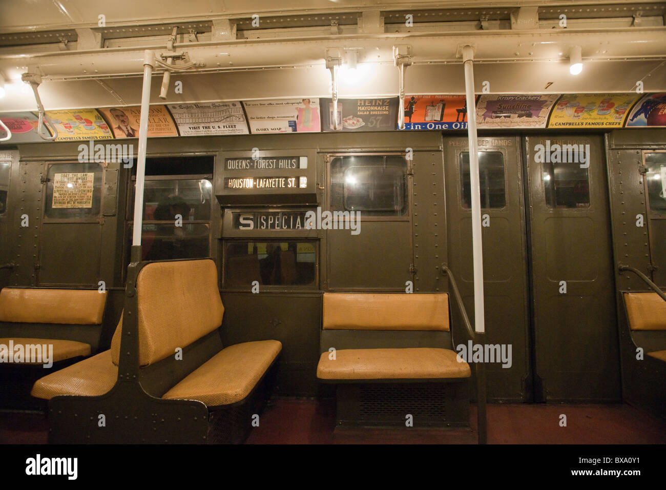 MTA Nostalgia Train Christmas season ride in the subway in New York ...