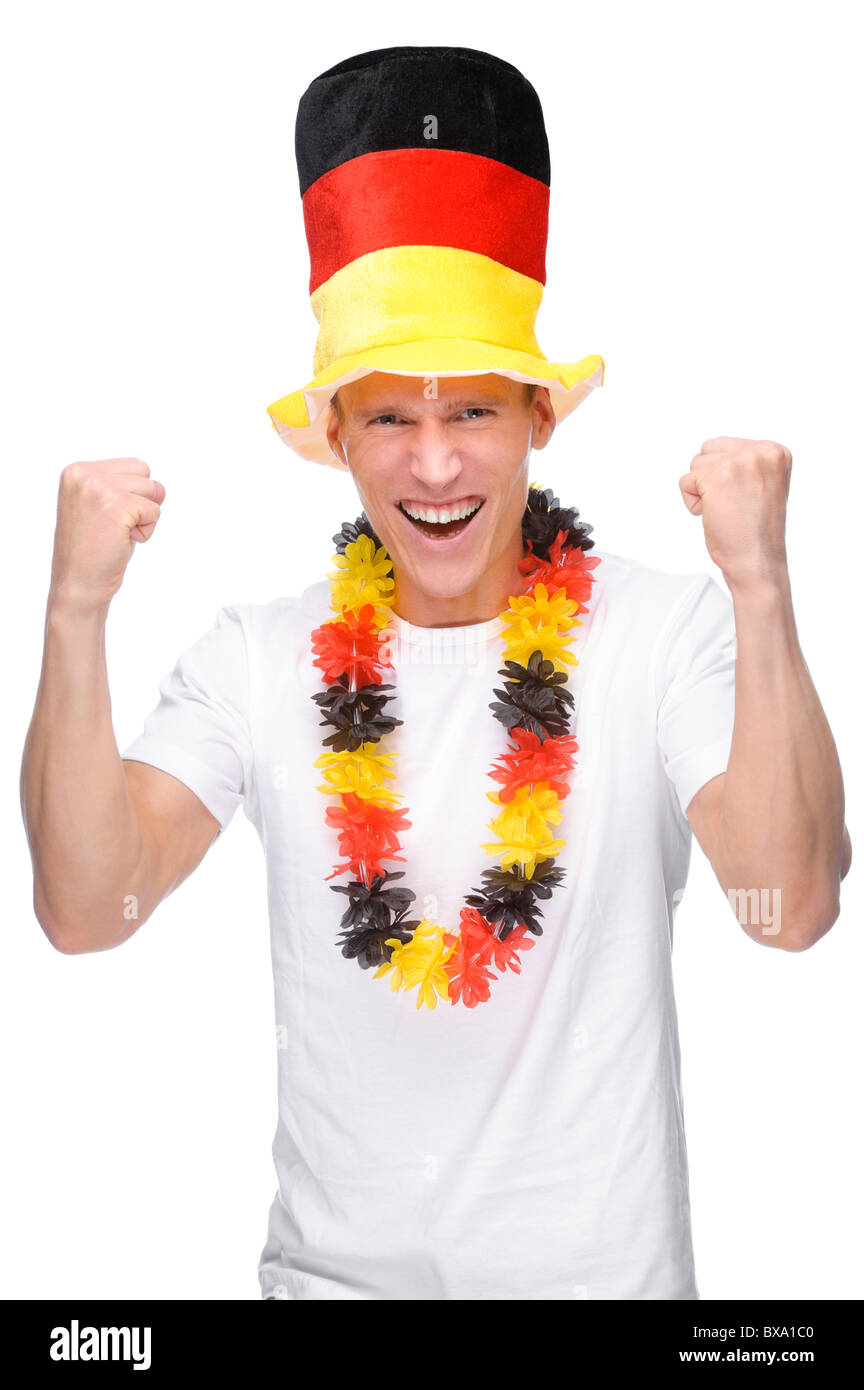 Full isolated studio picture from a german soccer fan Stock Photo - Alamy