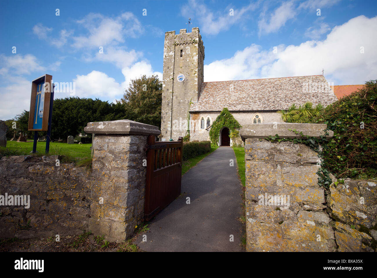 Angle Parish Church Pembrokeshire Wales UK Stock Photo - Alamy