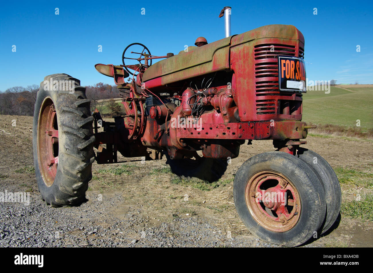 Old Tractor for Sale Stock Photo - Alamy