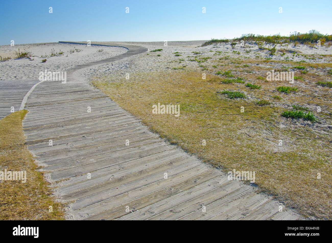 Wide wooden boardwalk hi-res stock photography and images - Alamy