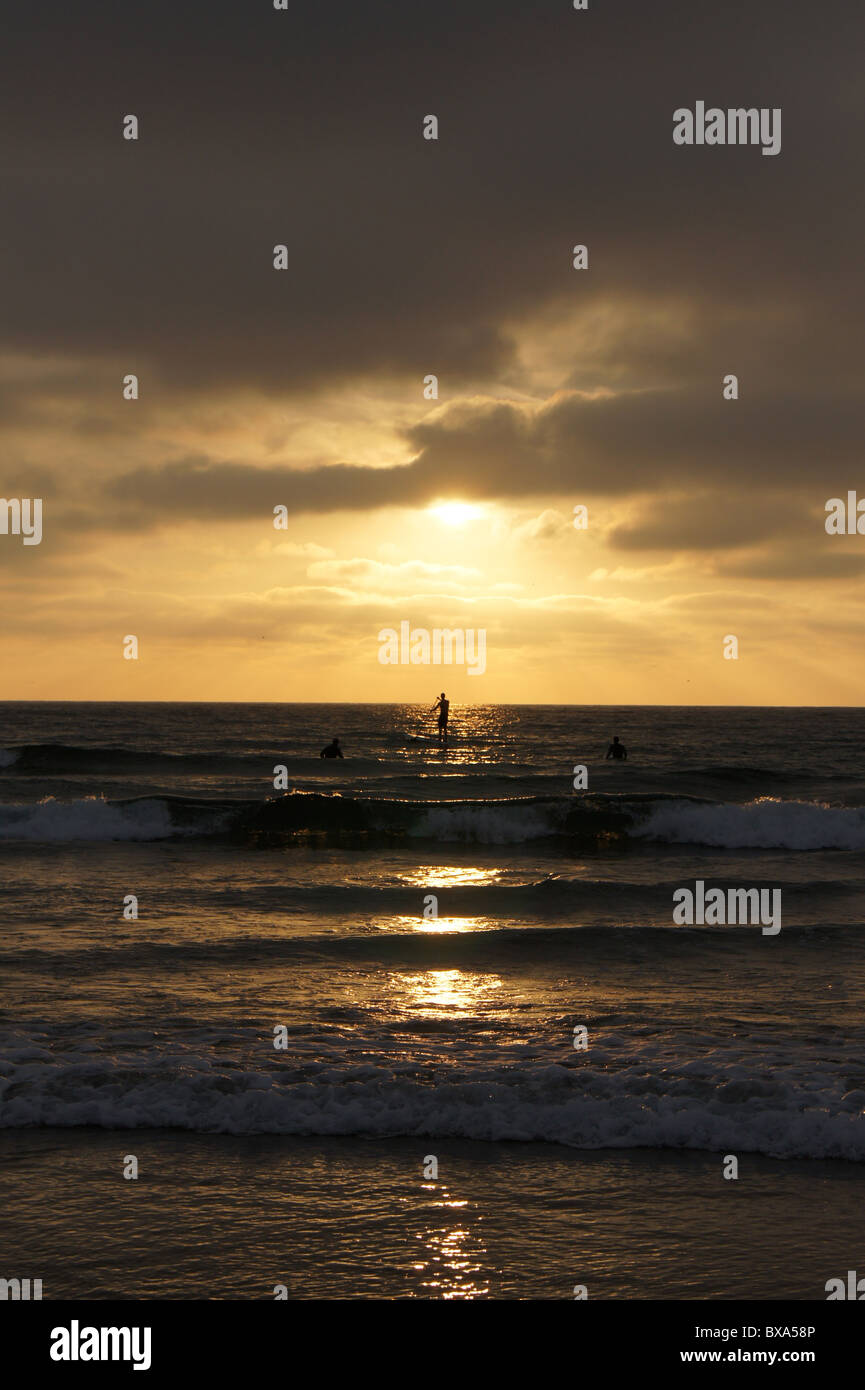 Sunset at ocean beach San-Diego California la Jolla Stock Photo - Alamy