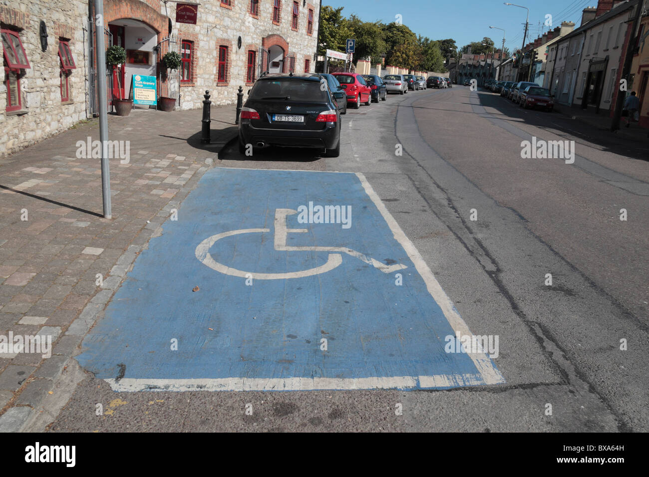 A disabled road side parking bay in Cahir, Co Tipperary, Ireland (Eire ...