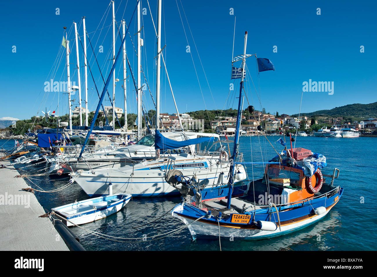 Kassiopi Harbour, Corfu, Greece Stock Photo - Alamy